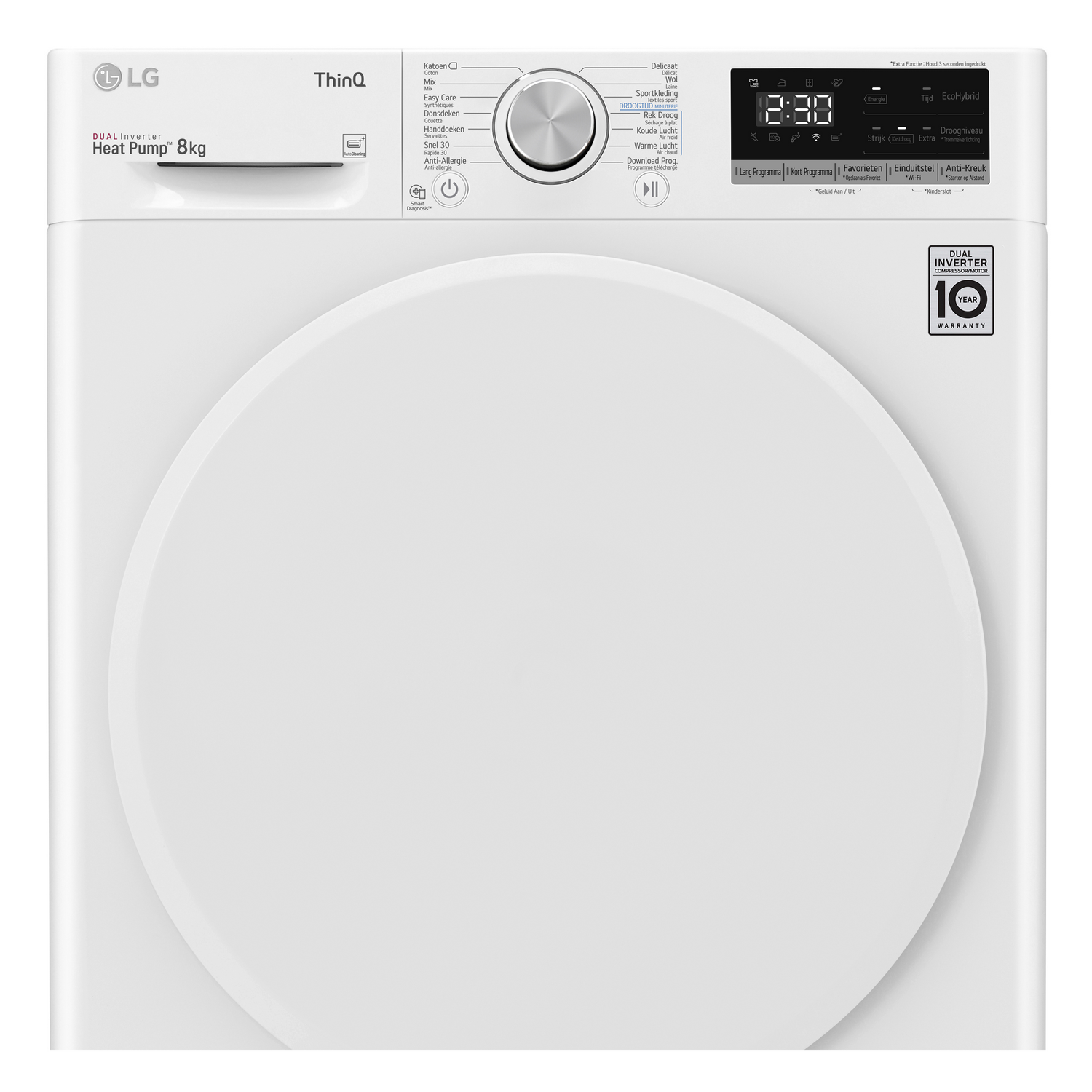 LG RH80V5AV0N | Warmtepompdroger - 8 kg - 64 dB - Energielabel D ...