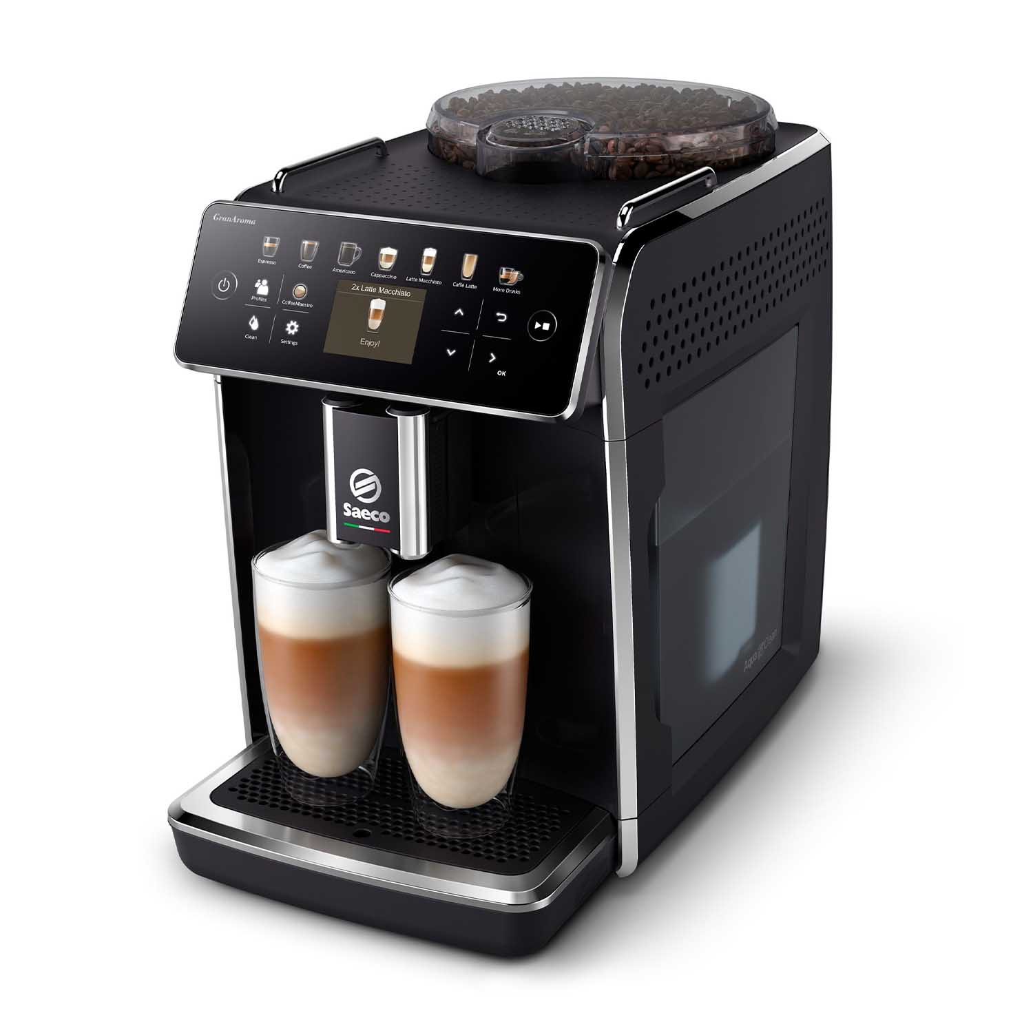 SAECO GranAroma SM6580/00 MACCHINA CAFFÉ AUTOMATICA, Nero lucido ...