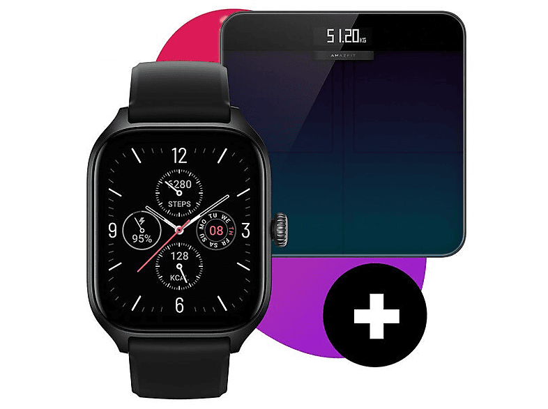 Smartwatch GPS AMAZFIT GTS 4 Infinite Black + Waga Amazfit Smart Scale ...