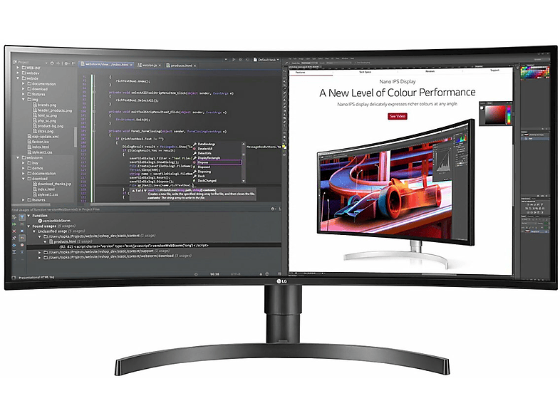 Monitor LG 34WL85C-B 34 UWQHD IPS 5ms | MediaMarkt