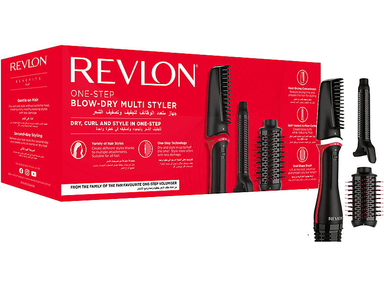 REVLON RVDR5333E One Step Blow-Dry Multi Styler Multi Styler Schwarz, 3 ...