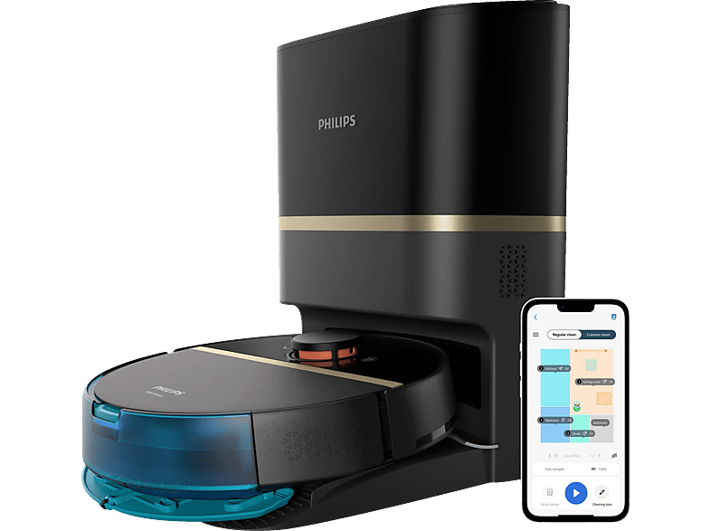 PHILIPS XU7100/01 HomeRun 7000 Series Aqua mit Entleerungsstation, mit ...