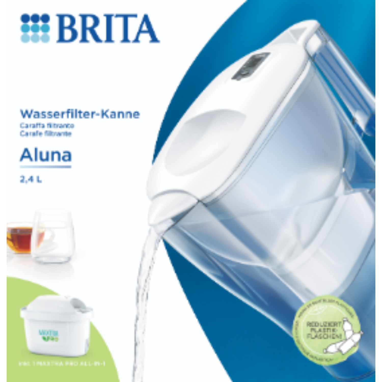 BRITA Waterfilterkan Aluna Cool White | MediaMarkt