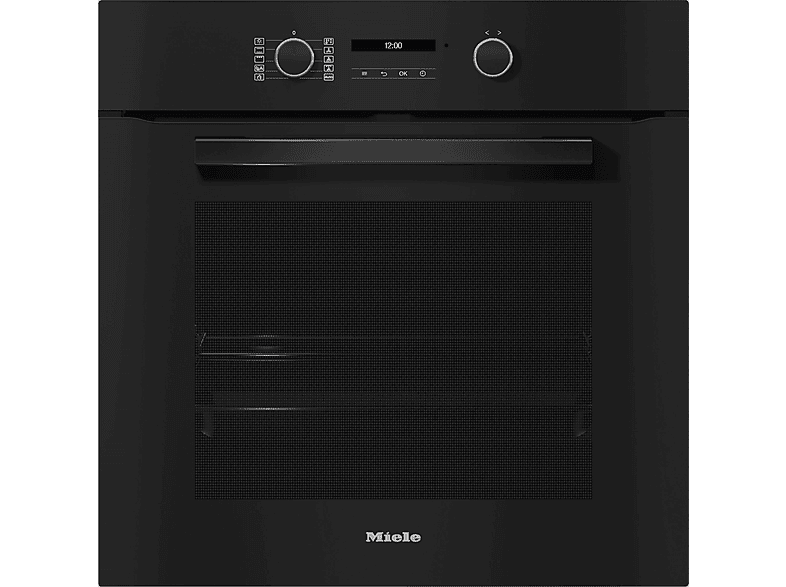 MIELE H 2861 BP Backofen mit Pyrolyse (76 l, Obsidianschwarz, 595 mm ...