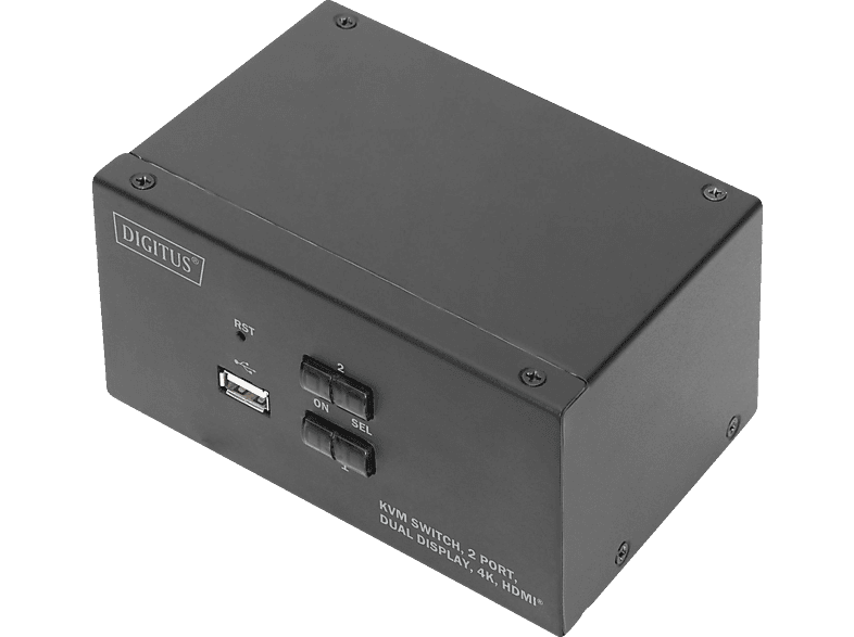 DIGITUS DS-12860 Desktop HDMI KVM Switch, Schwarz Netzwerk Switches ...