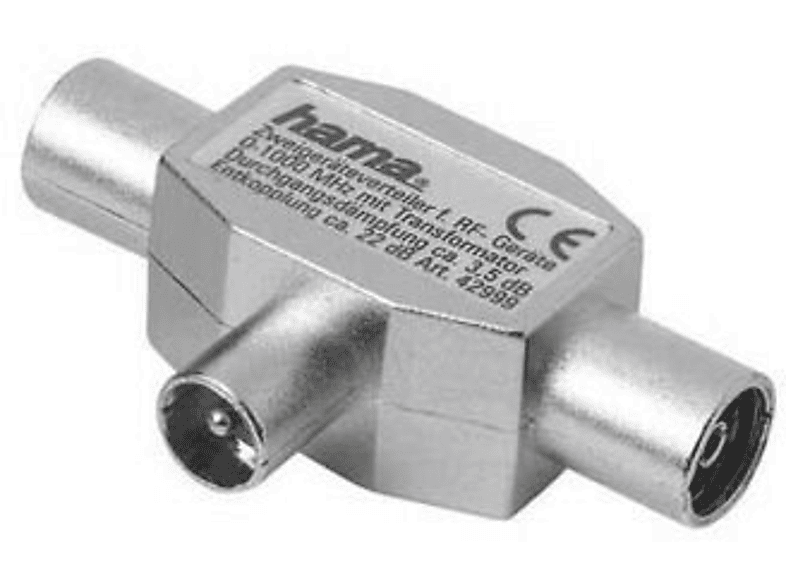 Wtyk HAMA Rozgałęźnik wtyk antenowy | 2x gniazdo antenowe | MediaMarkt