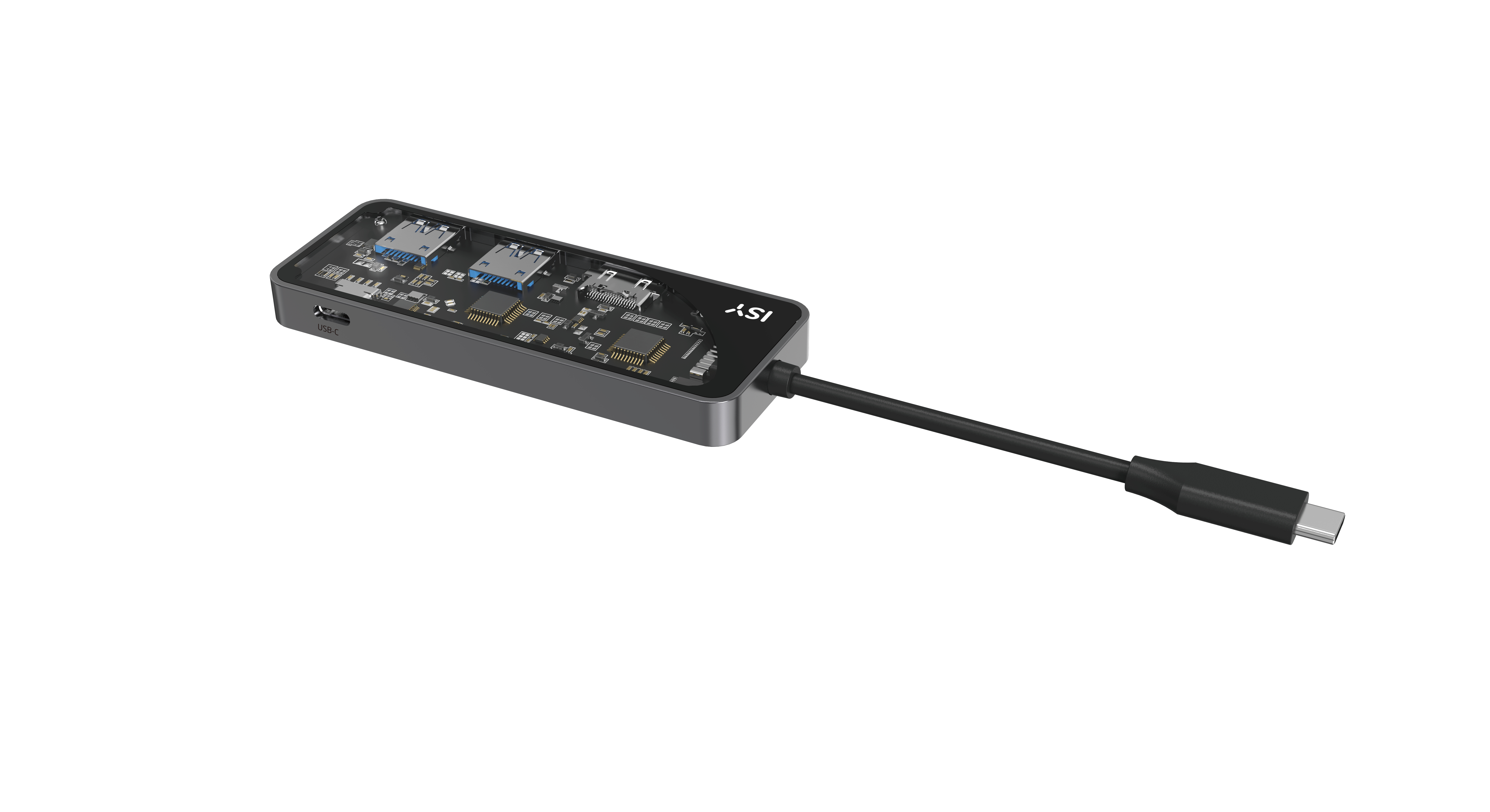 ISY IAD 1028-2 Power Delivery 4-in-1-USB-C Multiport Adapter, Silber ...