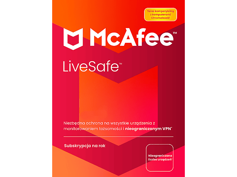 Kod aktywacyjny Program McAfee LiveSafe Safe Connect Premium 1 rok MediaMarkt