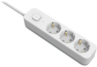 ENTAC D2 3-as hálózati elosztó kapcsolóval, 1.5 méter, 3x1,5mm2, fehér (ESES1.5G3-1.5-SW ...