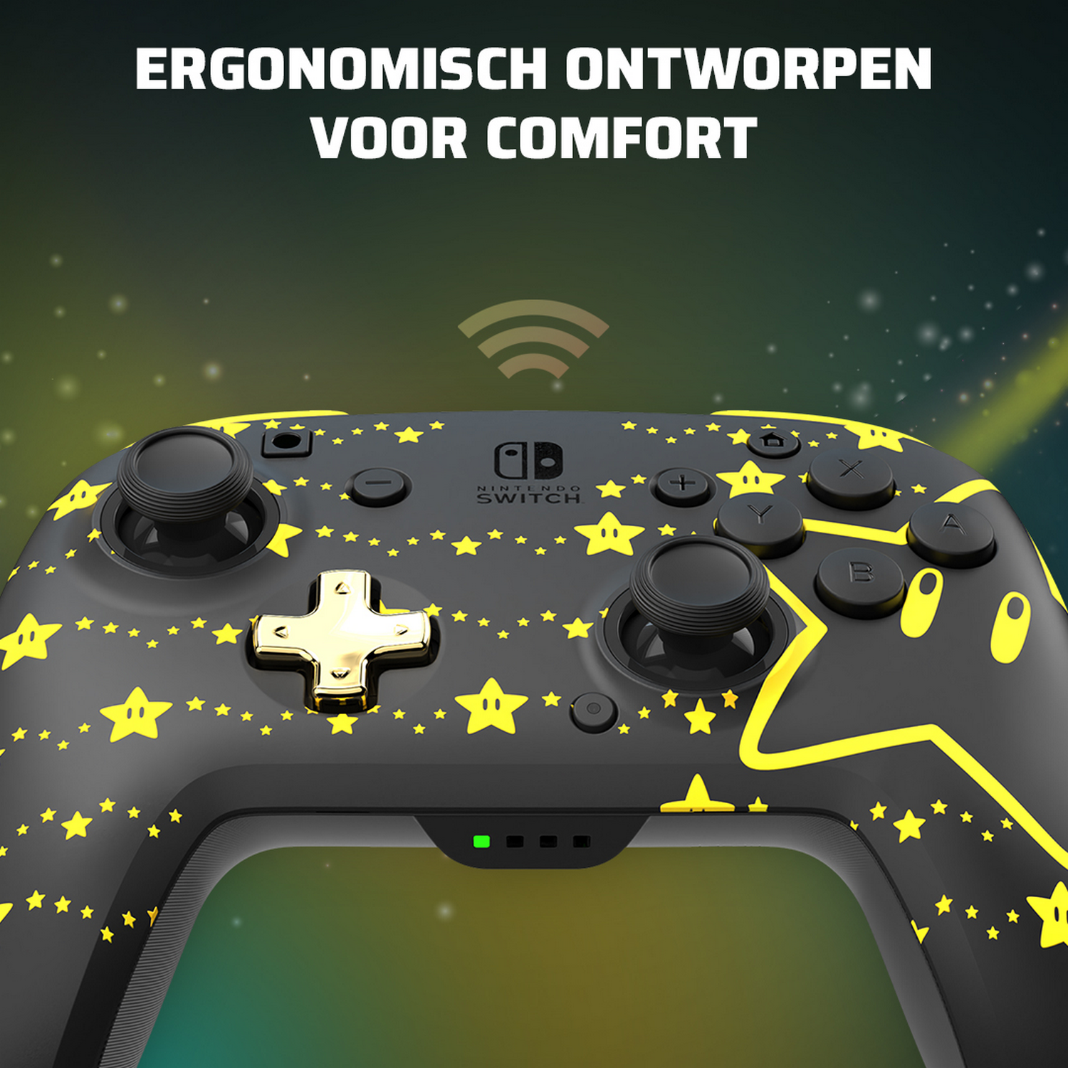 PDP Gaming Rematch Draadloze Controller | Super Star Glow in the Dark ...