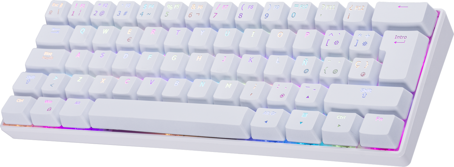 Teclado gaming | ISY IGK 5000-WT-ES, Cable 1.8 m, Mini ...