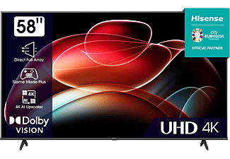 HISENSE 58A6K 4K UHD Smart LED televízió, fekete, 146 cm - MediaMarkt online vásárlás