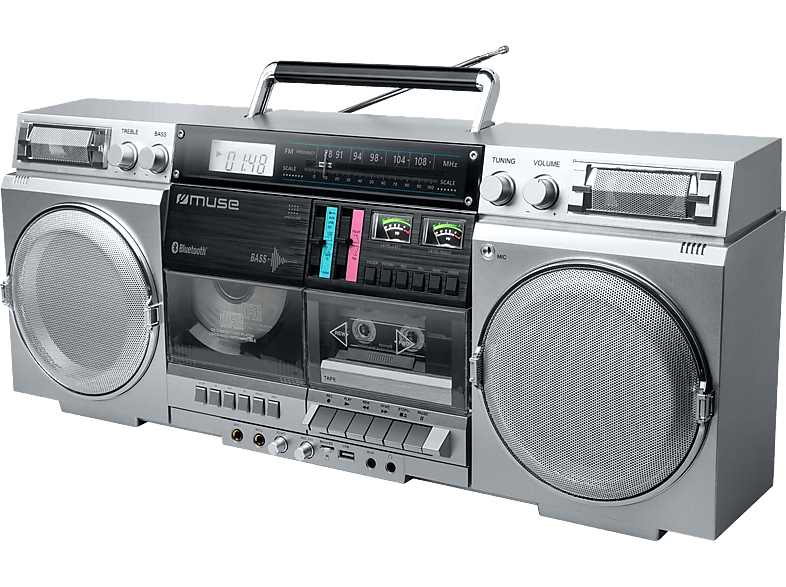 MUSE M-380 GB hordozható kazettás rádió, szürke | MediaMarkt