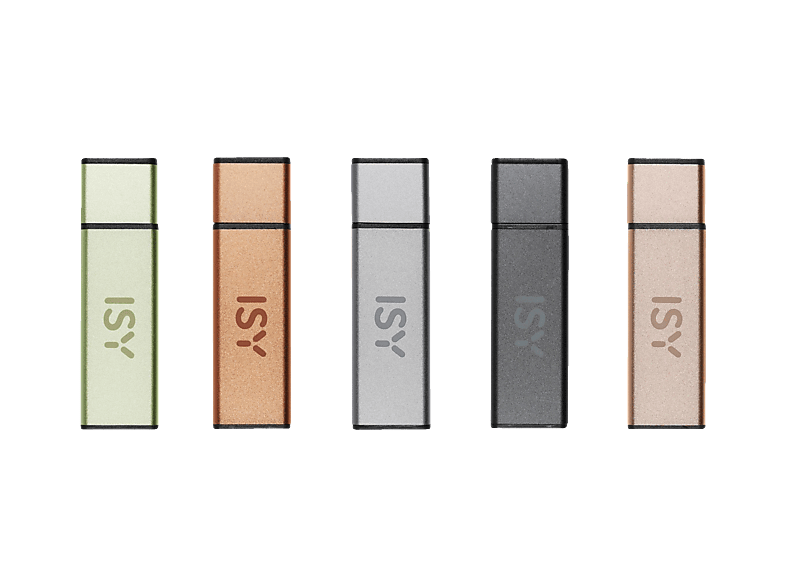 ISY IMU 2500 ALU USB-Stick, 128 GB, 15 Mbit/s, 5 verschiedene Farben ...