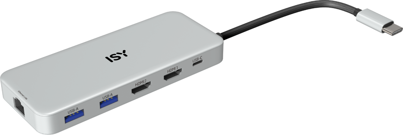 ISY IAD 3000 USB-C Multiport Adapter, USB-C 3.1, HDMI 2.0 4K60p, PD 3.0 ...