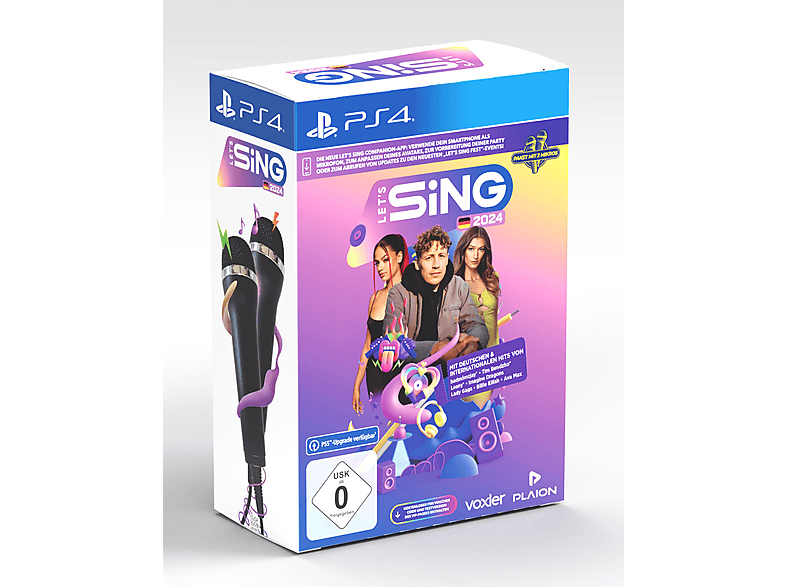 Let's Sing 2024 German Version + 2 Mics für PS 4