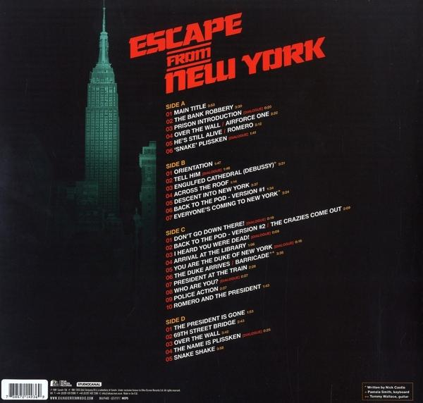 Ost-original Soundtrack | Escape From New York (Gtf Transparent Red 2LP ...