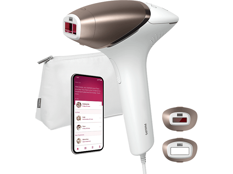PHILIPS BRI945/00 | IPL Haarentfernungsgerät mit SenseIQ (Weiss/Gold ...