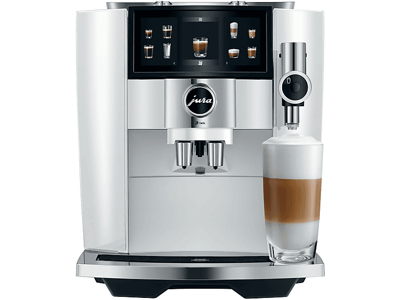 JURA 15564 J8 Twin Diamond Kaffeevollautomat (Weiß, Zwei ...