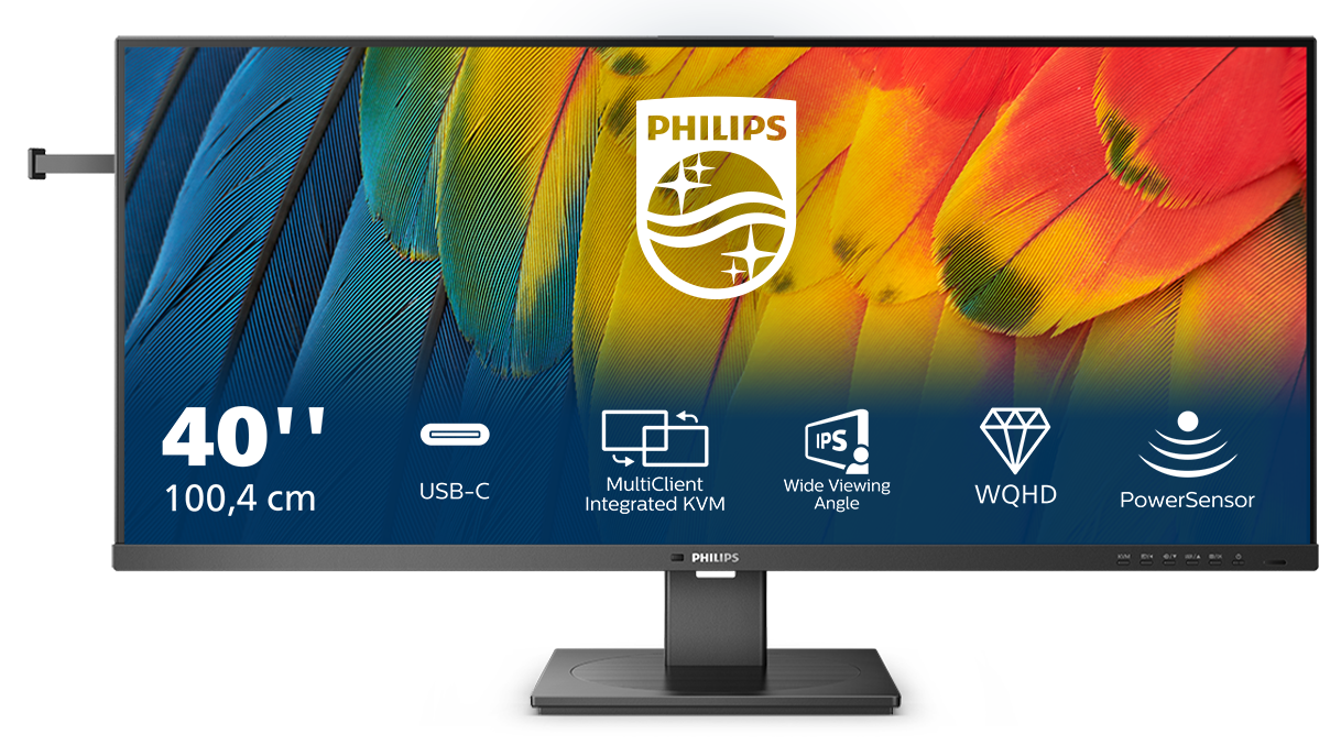 PHILIPS 40B1U5600 40 Zoll UWQHD Monitor (4 ms Reaktionszeit, 120 Hz ...