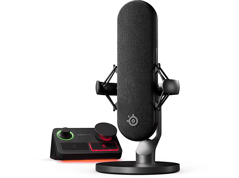 STEELSERIES Alias Pro XLR Streaming Mikrofon, Schwarz Kondensator ...
