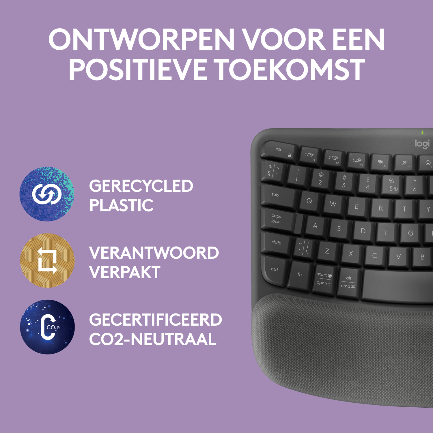 LOGITECH Wave Keys | Draadloos Ergonomisch Toetsenbord Zwart kopen ...