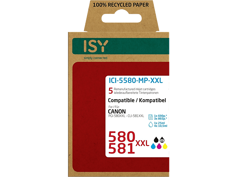 ISY 580XL / 581XL Zwart | Kleuren
