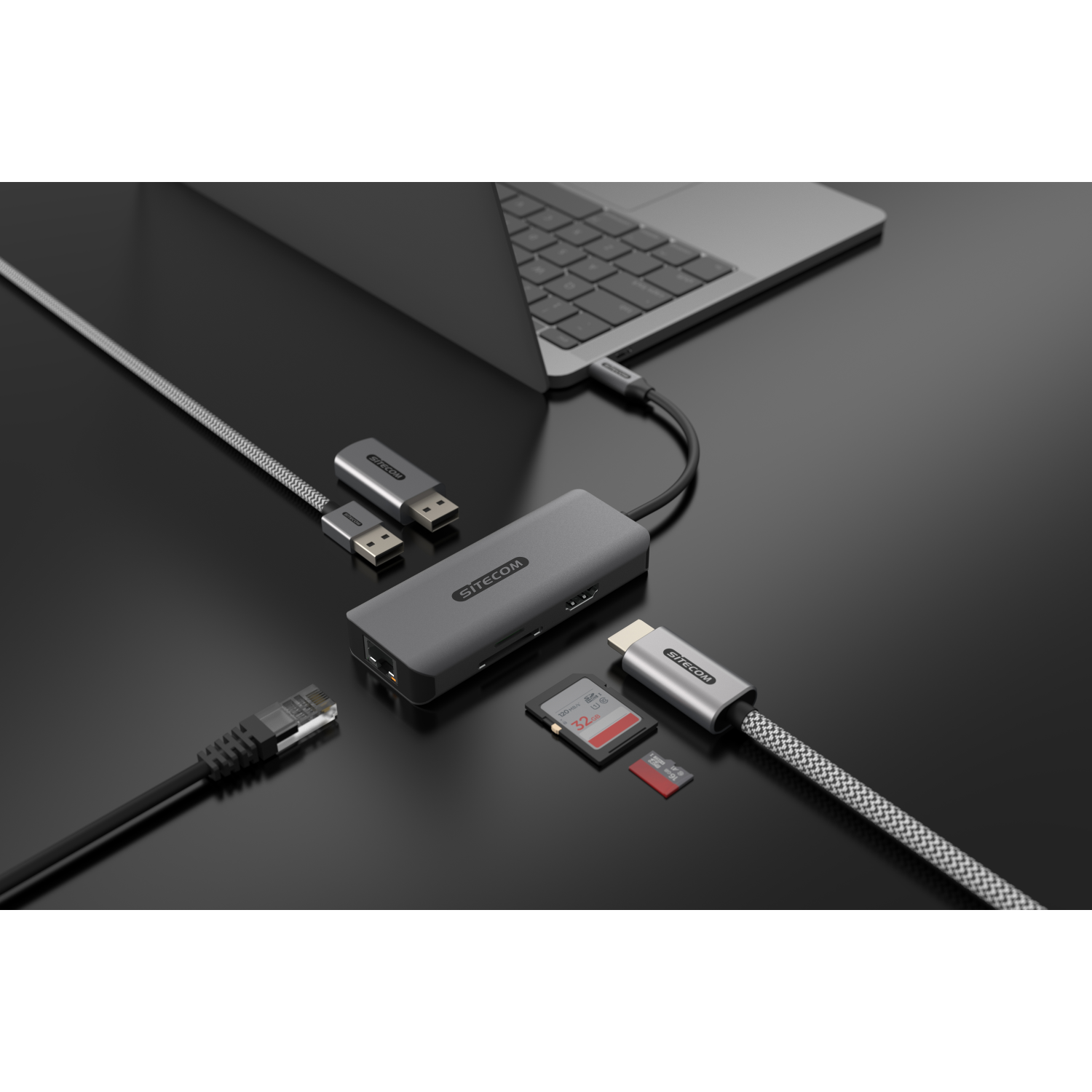 SITECOM 6-in-1 USB-C met LAN Multiport-adapter | MediaMarkt