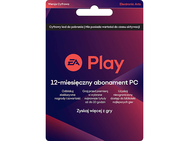 E-KOD Kod aktywacyjny EA Play | 12 miesięcy | MediaMarkt
