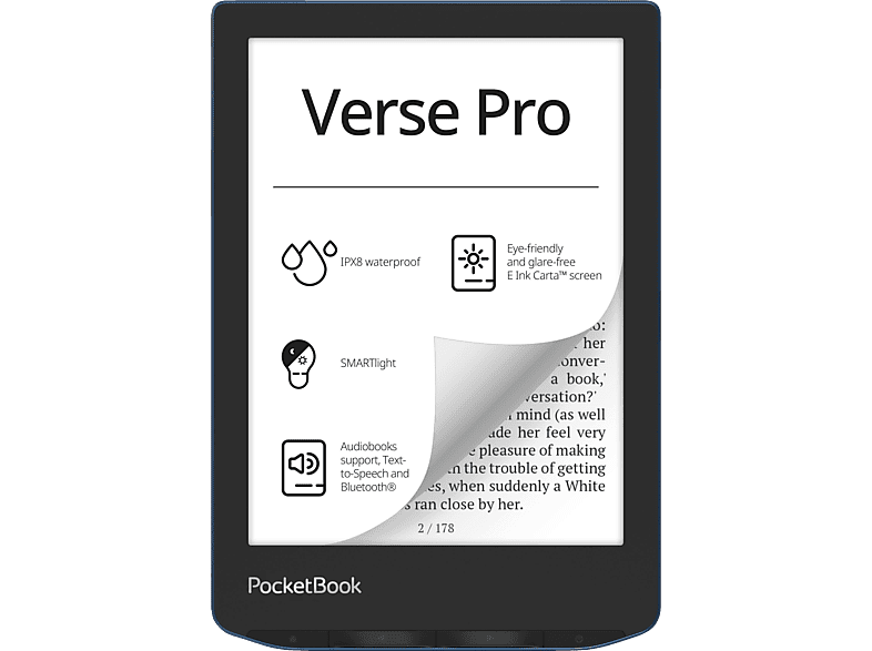 POCKETBOOK Verse Pro (DACH-Version) 16 GB eReader Azure | MediaMarkt