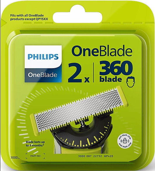 PHILIPS Scheermesjes OneBlade Groen | 2 stuks (QP240/50)