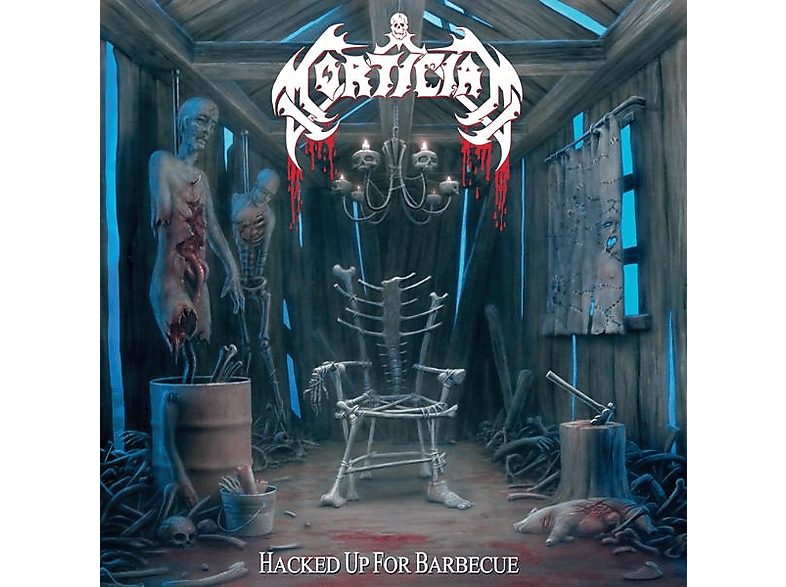 Mortician | Hacked Up For Barbecue (White with Splatter Editio - (Vinyl ...