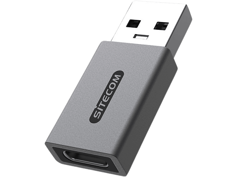 SITECOM Mini adapter USB-A naar USB-C Zilver / Zwart (AD-1012) | MediaMarkt