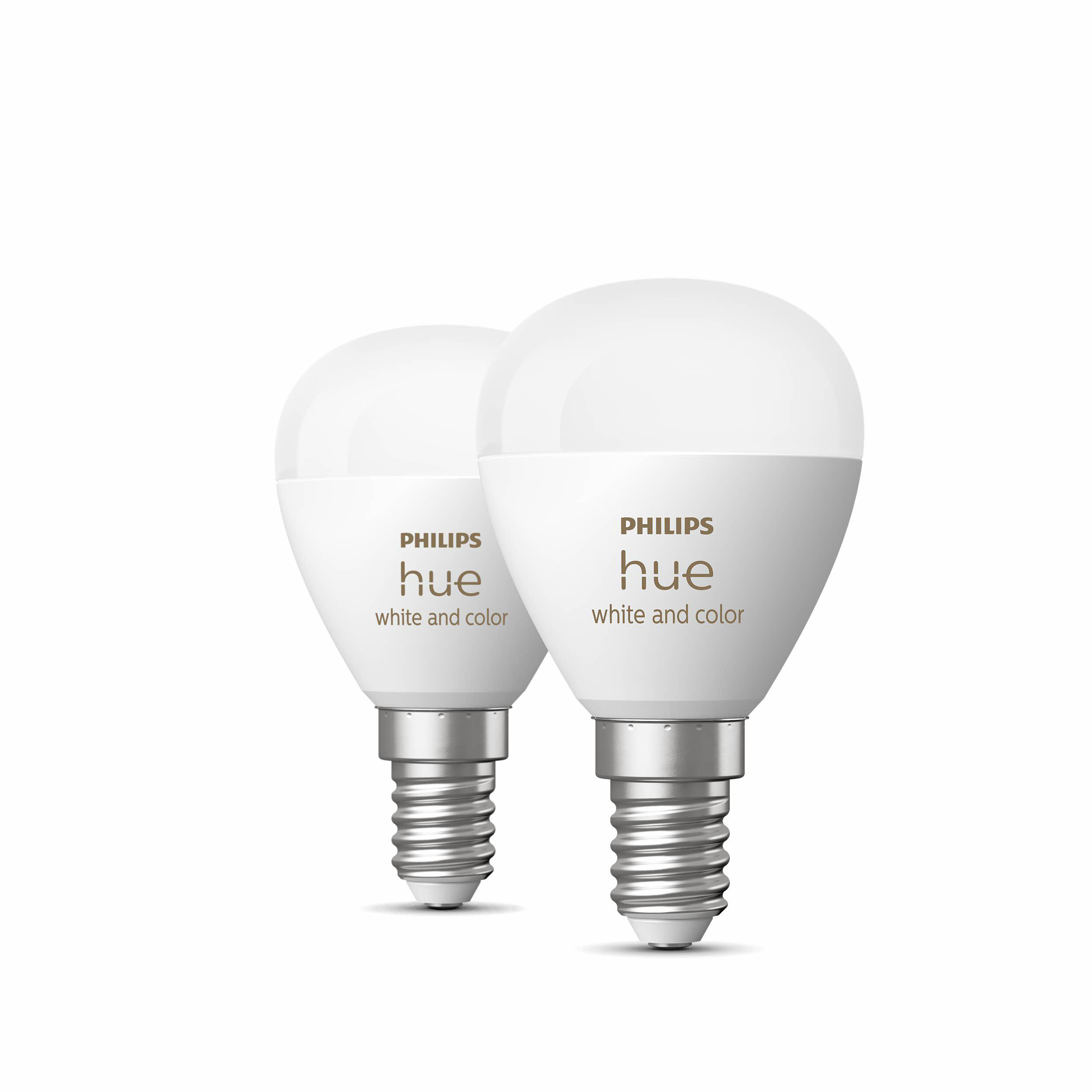 PHILIPS Hue White & Col. Amb. E14 Luster Doppelpack Smarte Glühbirne ...