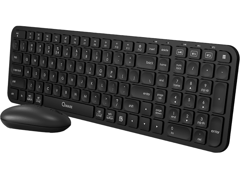 QWARE Coldfield Draadloze Muis & Toetsenbord Combo | Zwart kopen ...