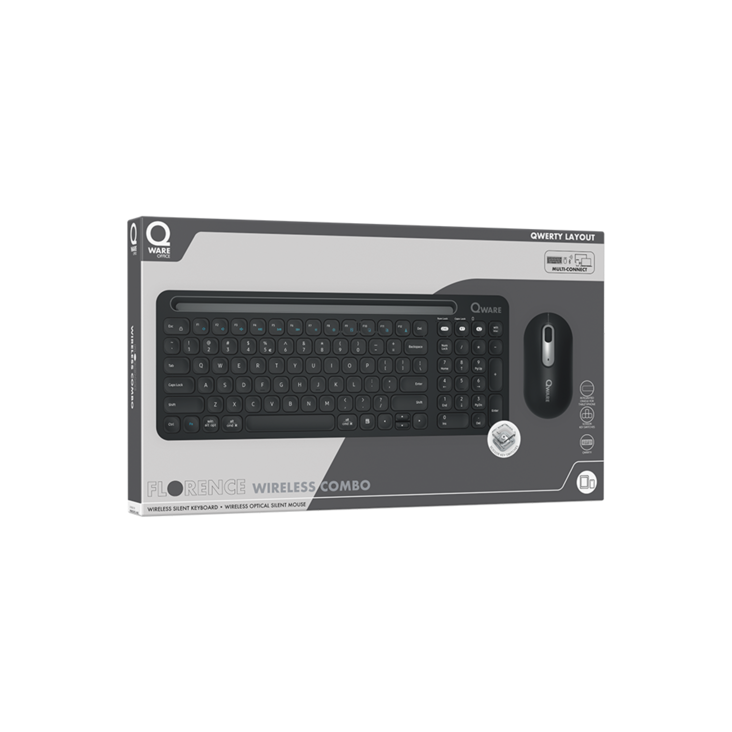 QWARE Florence Draadloze Muis & Toetsenbord | Zwart kopen? | MediaMarkt