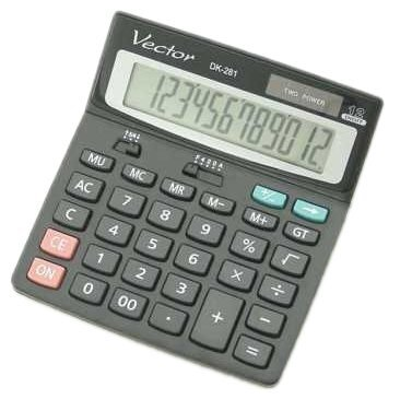 Kalkulator VECTOR DK-281 BLK | MediaMarkt