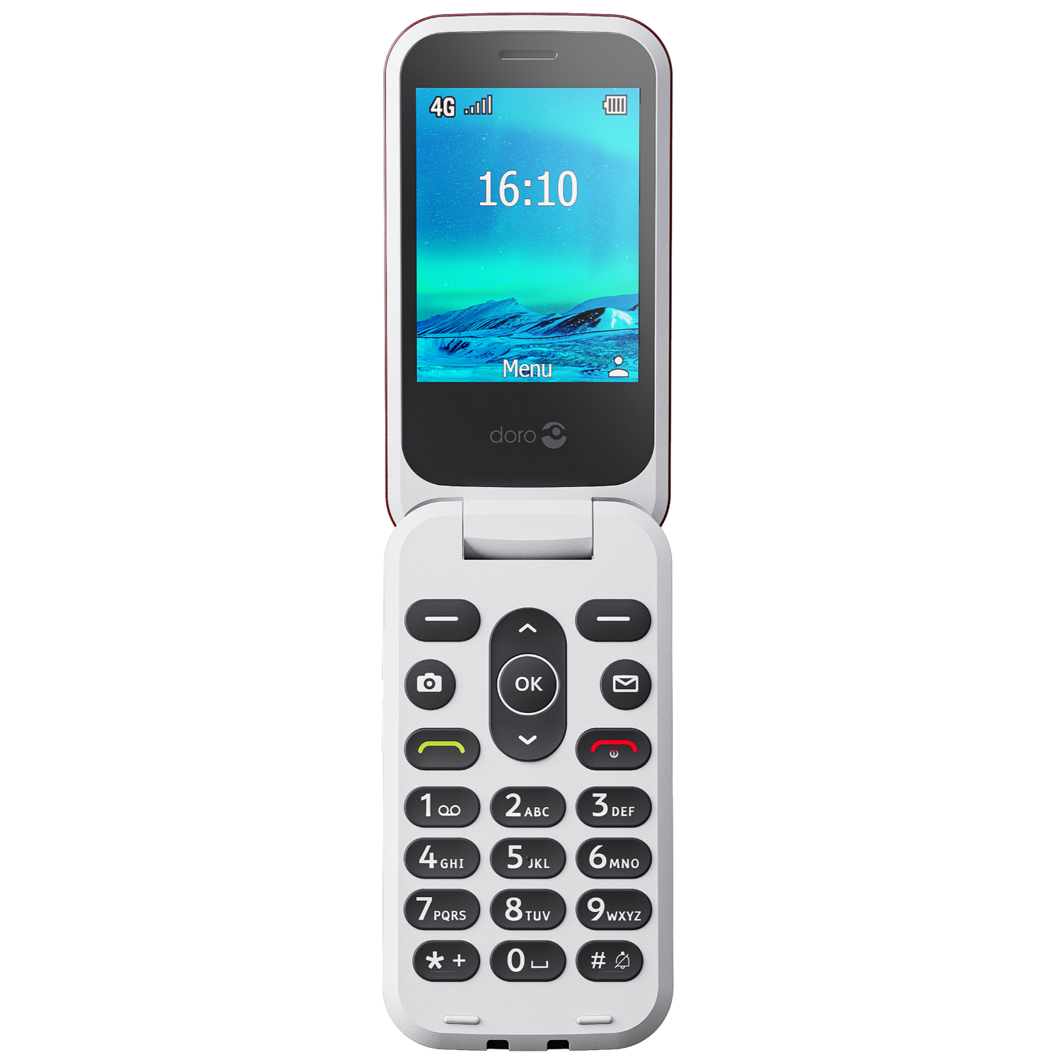 DORO 2820 4G Eenvoudige Klaptelefoon | Rood-Wit | MediaMarkt
