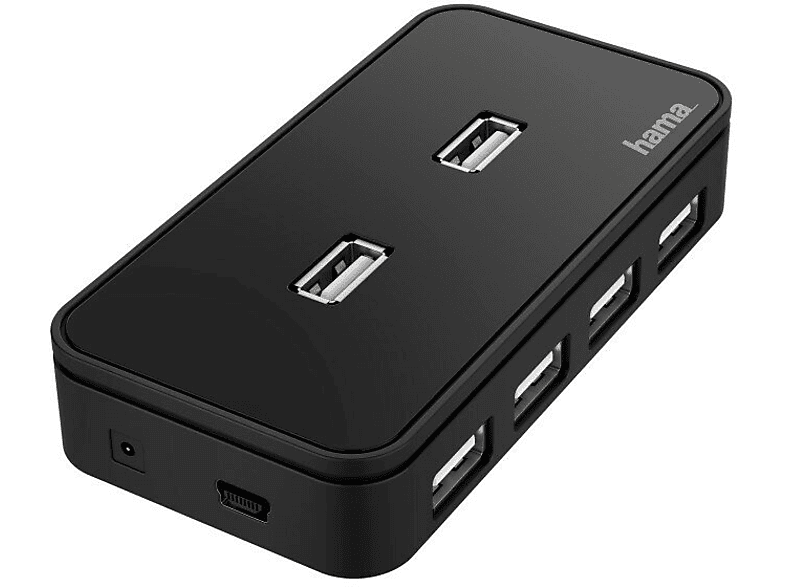 Hub HAMA USB 2.0 7xUSB-A z zasilaniem | MediaMarkt