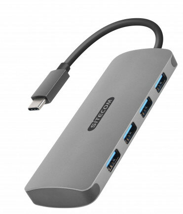 Hub USB SITECOM CN-383 USB-C 4 Porty USB-A 5Gbps | MediaMarkt