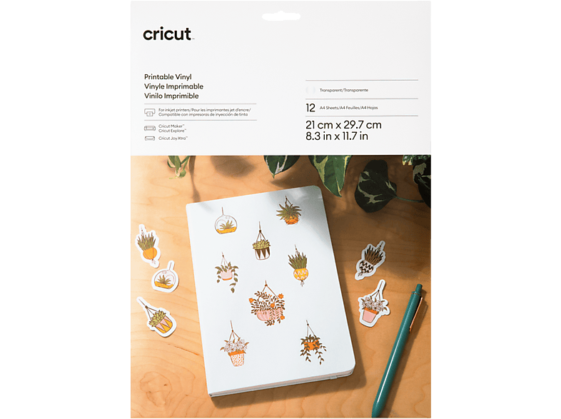 CRICUT Bedruckbares Vinyl – A4 (12 Stk.), Transparent | MediaMarkt