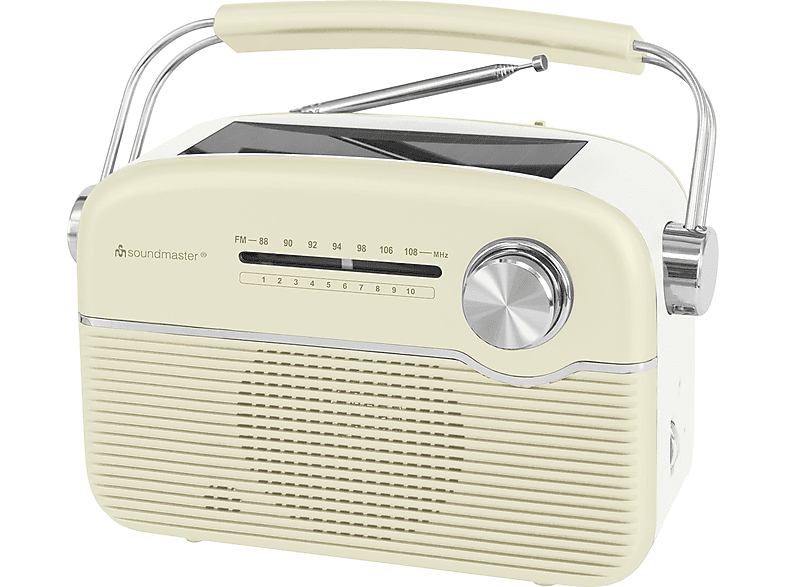 SOUNDMASTER TR480BE UKW Radio mit Solarpanel, Beige | MediaMarkt