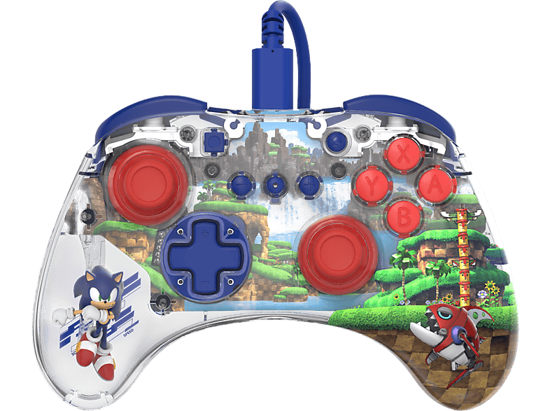 PDP LLC REALMz™ Wired: Sonic Gaming Controller Motiv: Sonic Green Hill ...