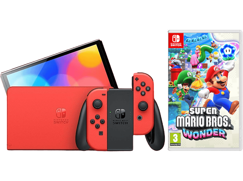 Nintendo Switch Oled Modell Mario Edition Rot Super Mario Bros