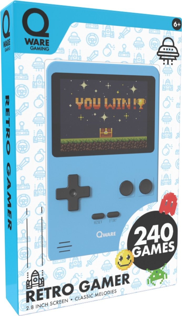 QWARE Console de jeux rétro | 240 jeux (QW SND-HH28BU) Consoles rétro