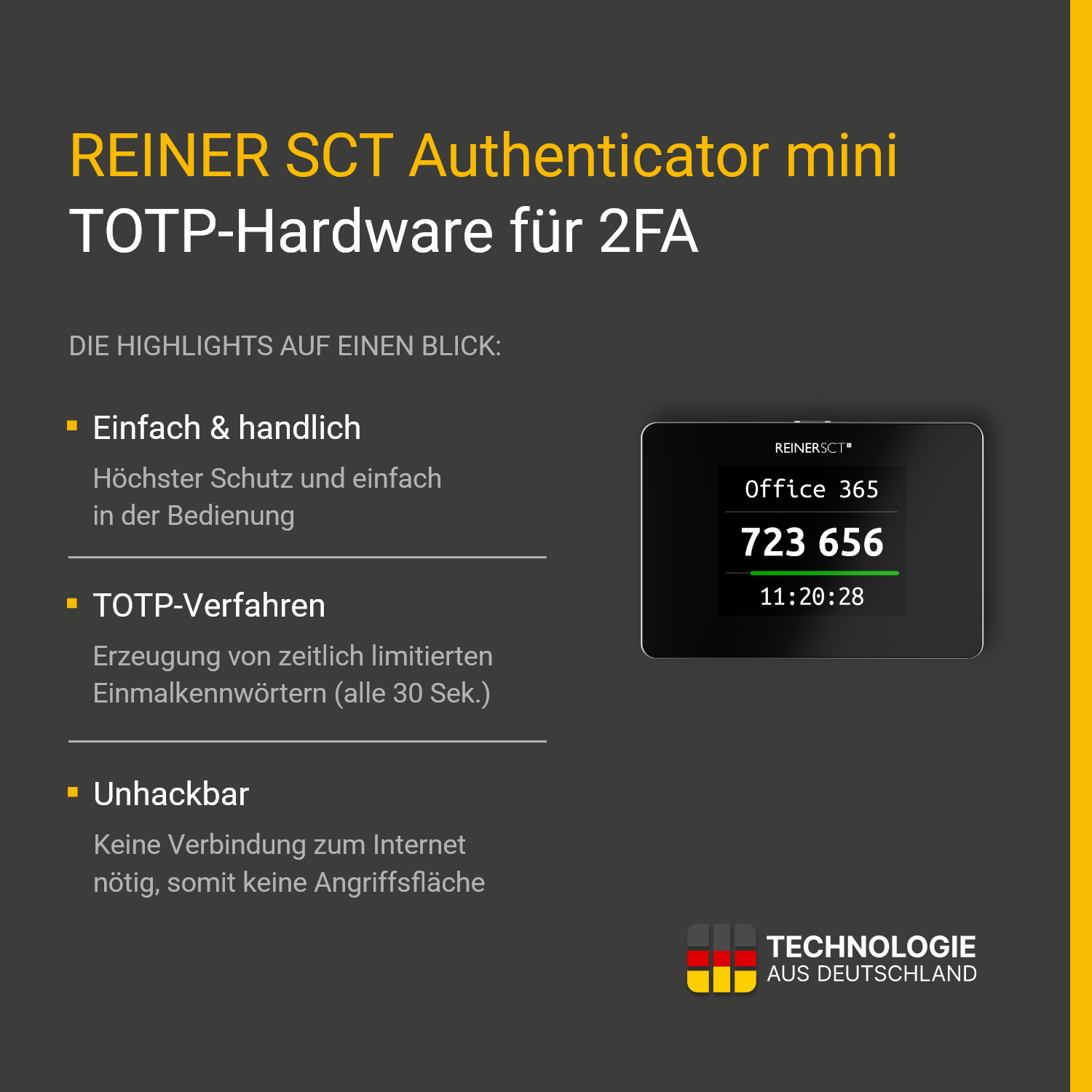 REINER SCT Authenticator mini, Zwei-Faktor- Authenticator | MediaMarkt
