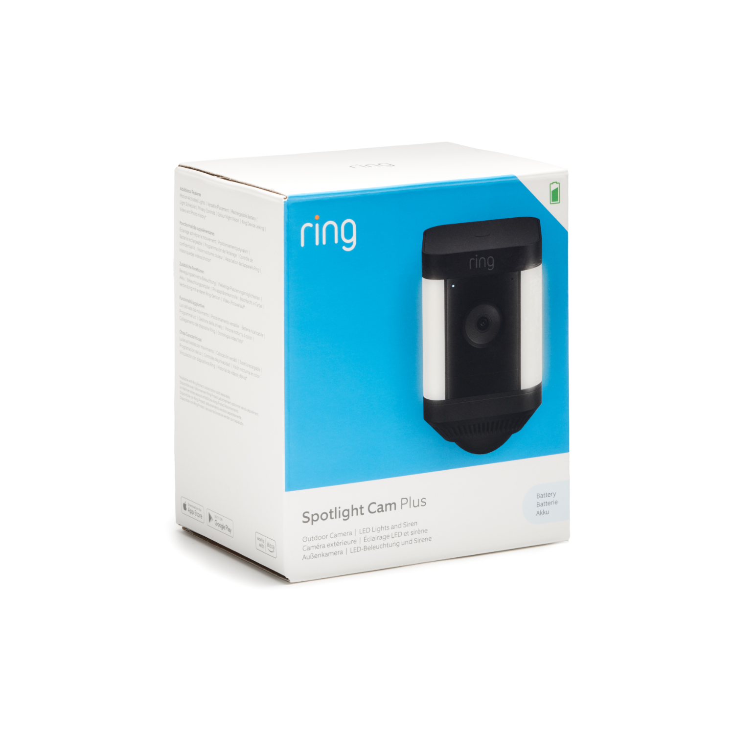 RING Spotlight Cam Plus Battery Zwart kopen? | MediaMarkt