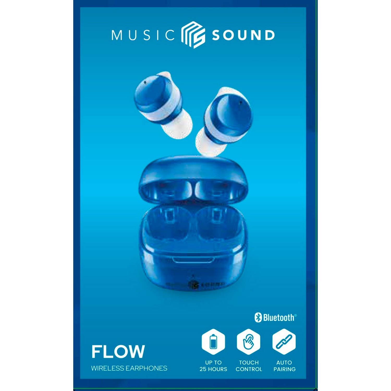 MUSIC SOUND Draadloze oortjes Flow Blauw (BTMSTWSFLOWB) | MediaMarkt