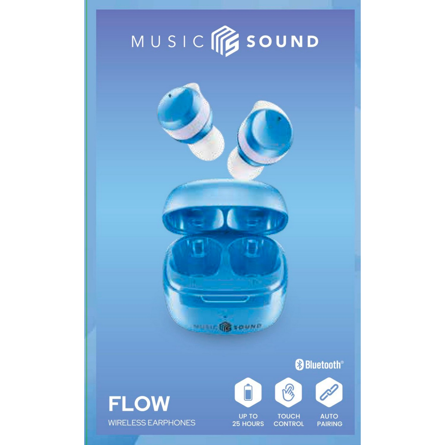 MUSIC SOUND Draadloze oortjes Flow Lichtblauw (BTMSTWSFLOWU)