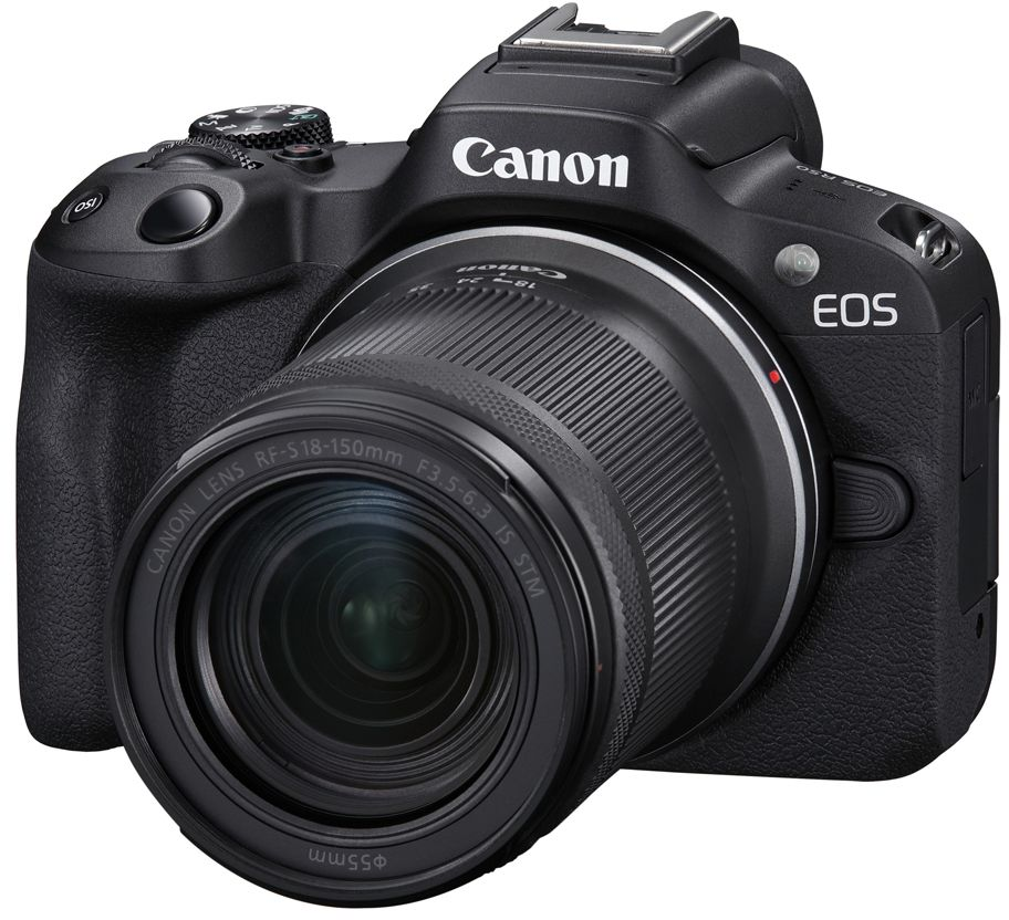 CANON EOS R50 Systemkamera Schwarz mit Objektiv RF-S 18-150mm f3.5-6.3 ...